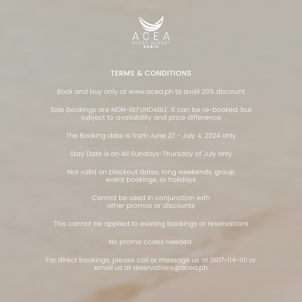 2_offers_promos - Acea Subic Beach Resort